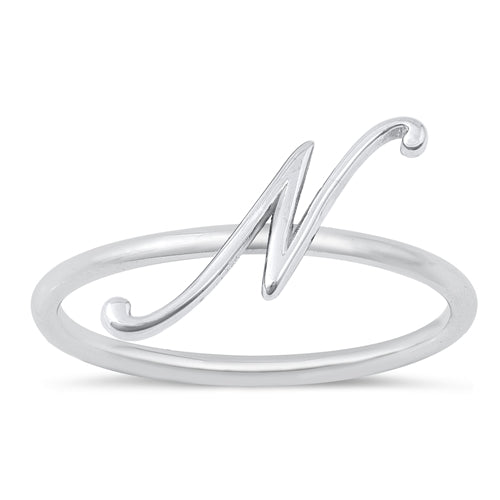 Silver Jewelry - Silver Initial Ring - N – Sidney Imports