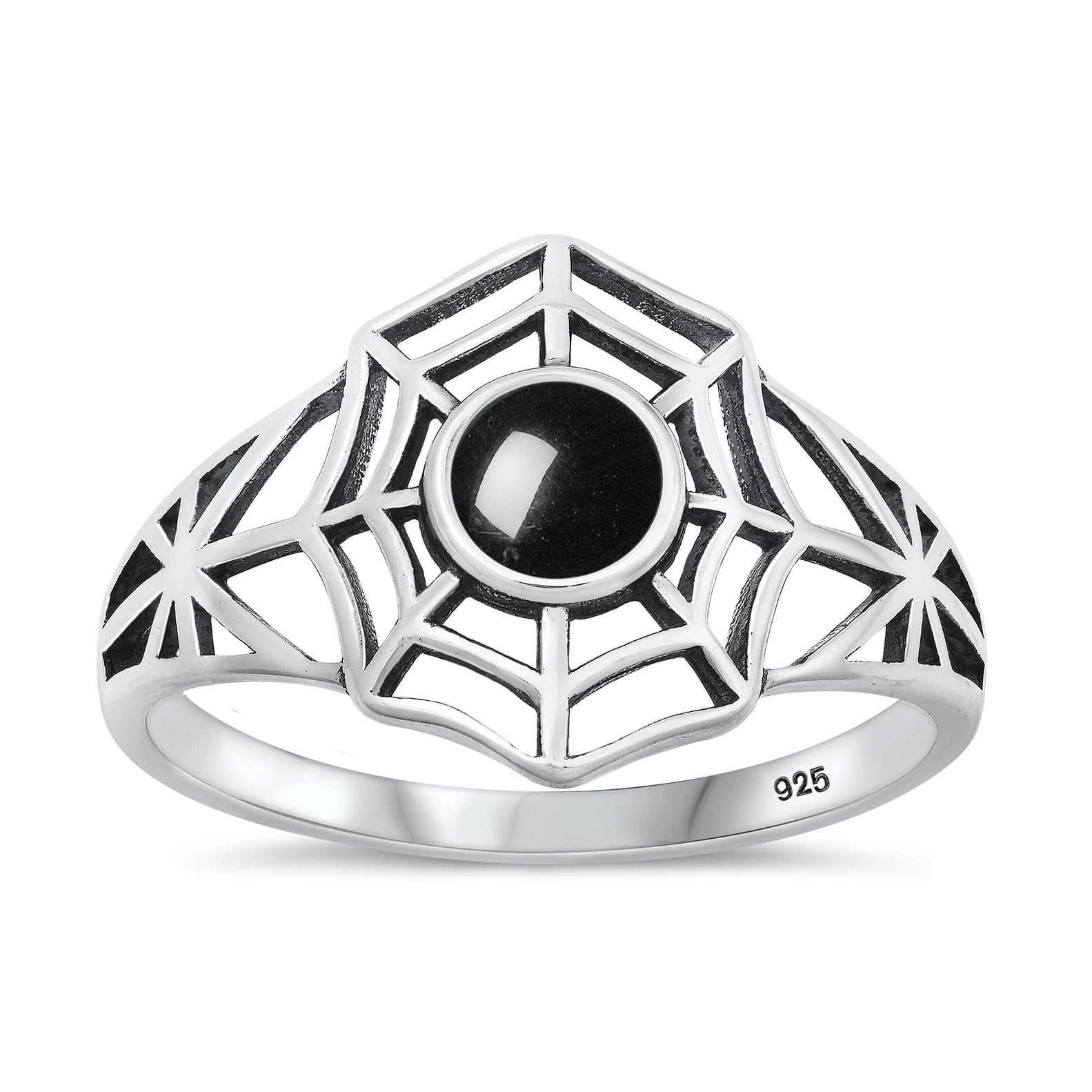 Wholesale Silver Stone Ring - Spiderweb - RS131793-ON – Sidney Imports