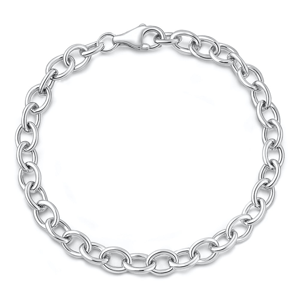 BP538431 Wholesale Sterling Silver Bracelet – Classic Thick Cable Chain ...