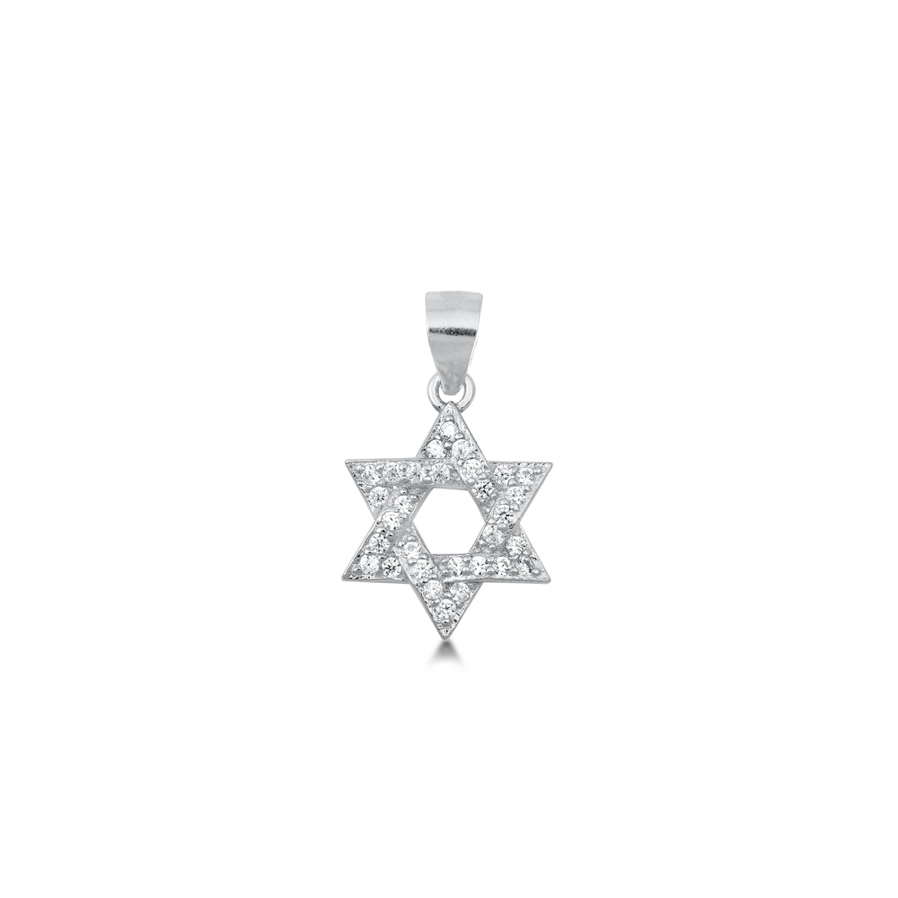 Wholesale Silver CZ Pendant - Star of David-PC318518 – Sidney Imports