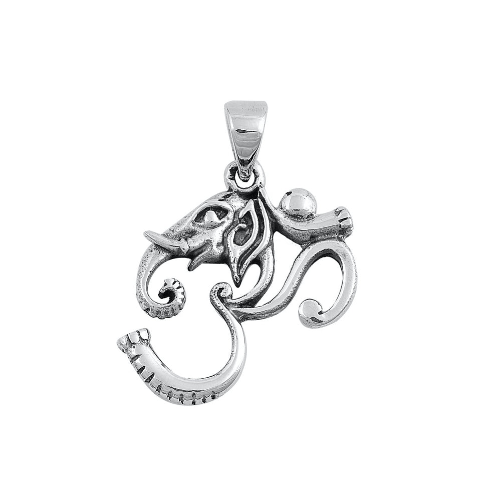 Wholesale Silver Pendant - Om & Elephant Sign – Sidney Imports