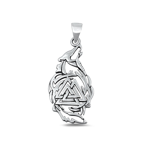 Wholesale Silver Pendant - Valknut & Wolf – Sidney Imports