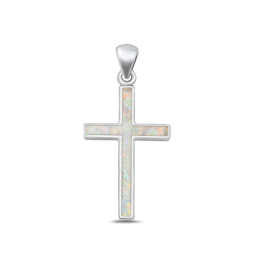 Silver Lab Opal Pendant - Cross – Sidney Imports