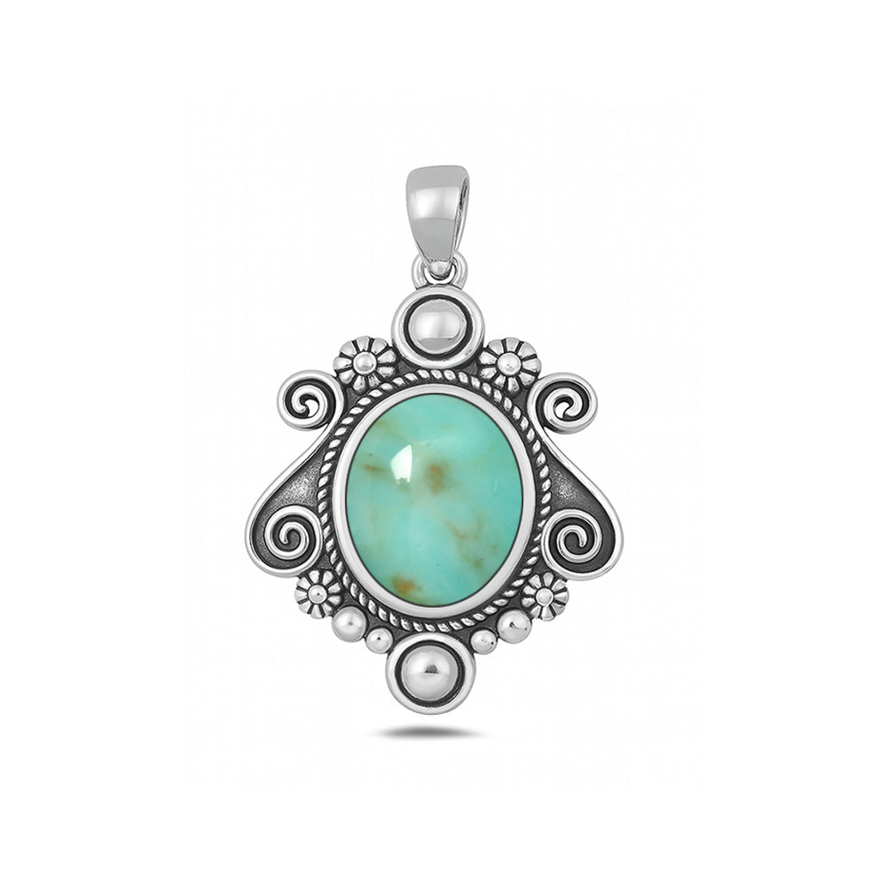Turquoise Silver Pendant - Bali Style | Wholesale Jewelry PS338933 ...
