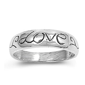Shop Silver Baby Ring Engraved with Love from Sidney Imports Today