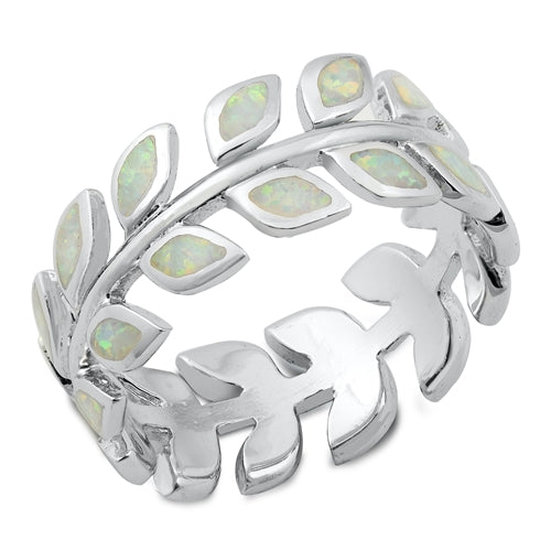 Wholesale Silver Lab Opal Ring - Eternity Fern - RO150816-WO-06 ...
