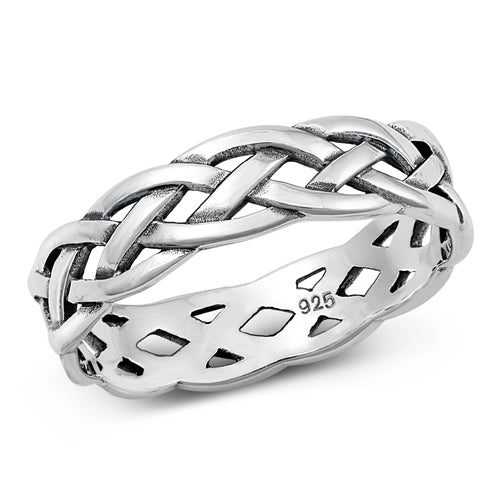 Silver Jewelry - Silver Braided Ring – Sidney Imports