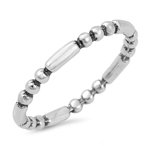 Silver Jewelry - Silver Ring - Beads and Bar – Sidney Imports