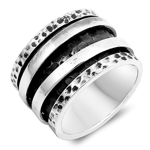 Silver Jewelry - Silver Spinner Ring - Two Moveable Bands – Sidney Imports