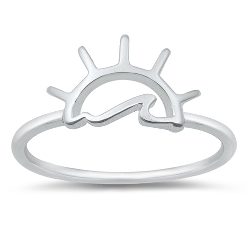 Silver Jewelry - Silver Ring - Waves at Sunset – Sidney Imports