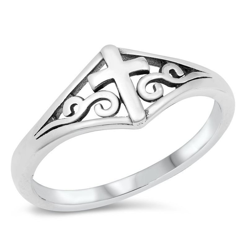 Silver Jewelry - Silver Ring - Cross – Sidney Imports