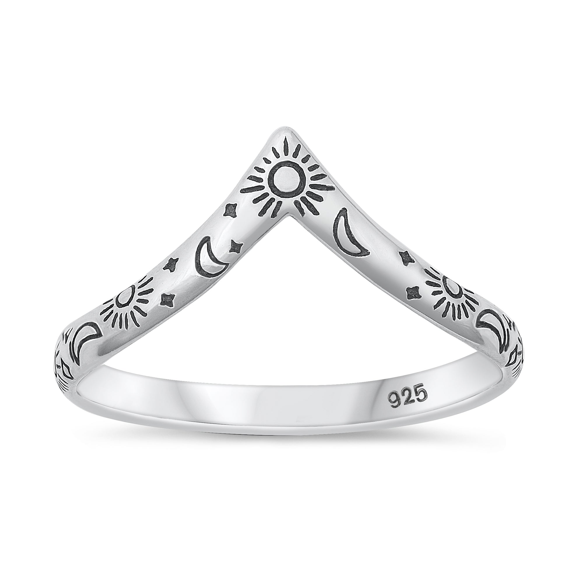 Wholesale Silver Ring - Sun & Moon (RP145365) – Sidney Imports