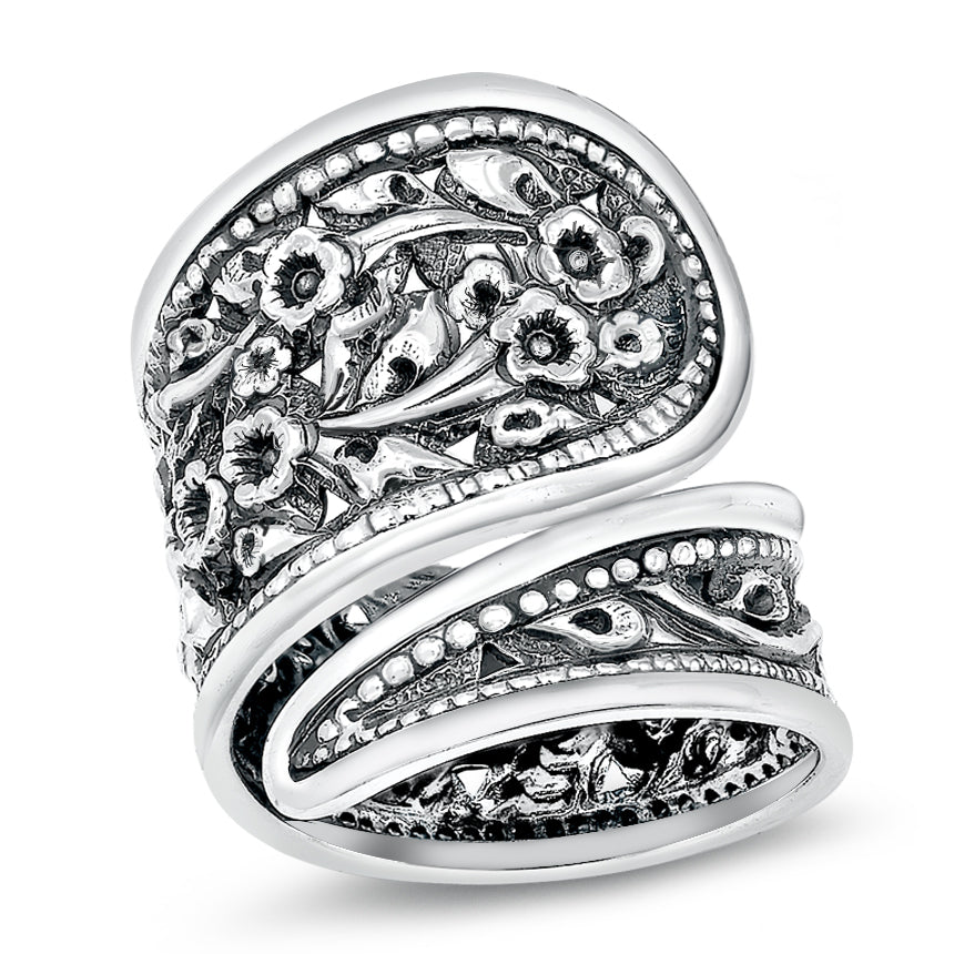 Wholesale Silver Ring - Thai Floral Design- RP145472 – Sidney Imports