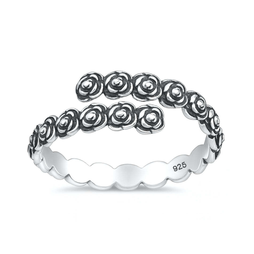 RP145595 Sterling Silver Rose Wrap Ring – Wholesale Jewelry by Sidney ...