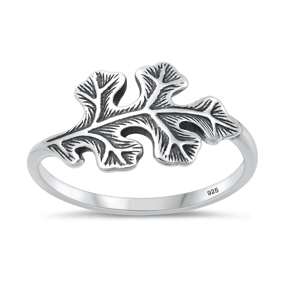 RP145600 Wholesale Sterling Silver Leaf Ring | Sidney Imports