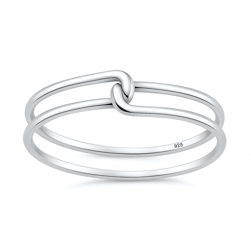 RP145618 Sterling Silver Double Band Knot Ring – Sidney Imports