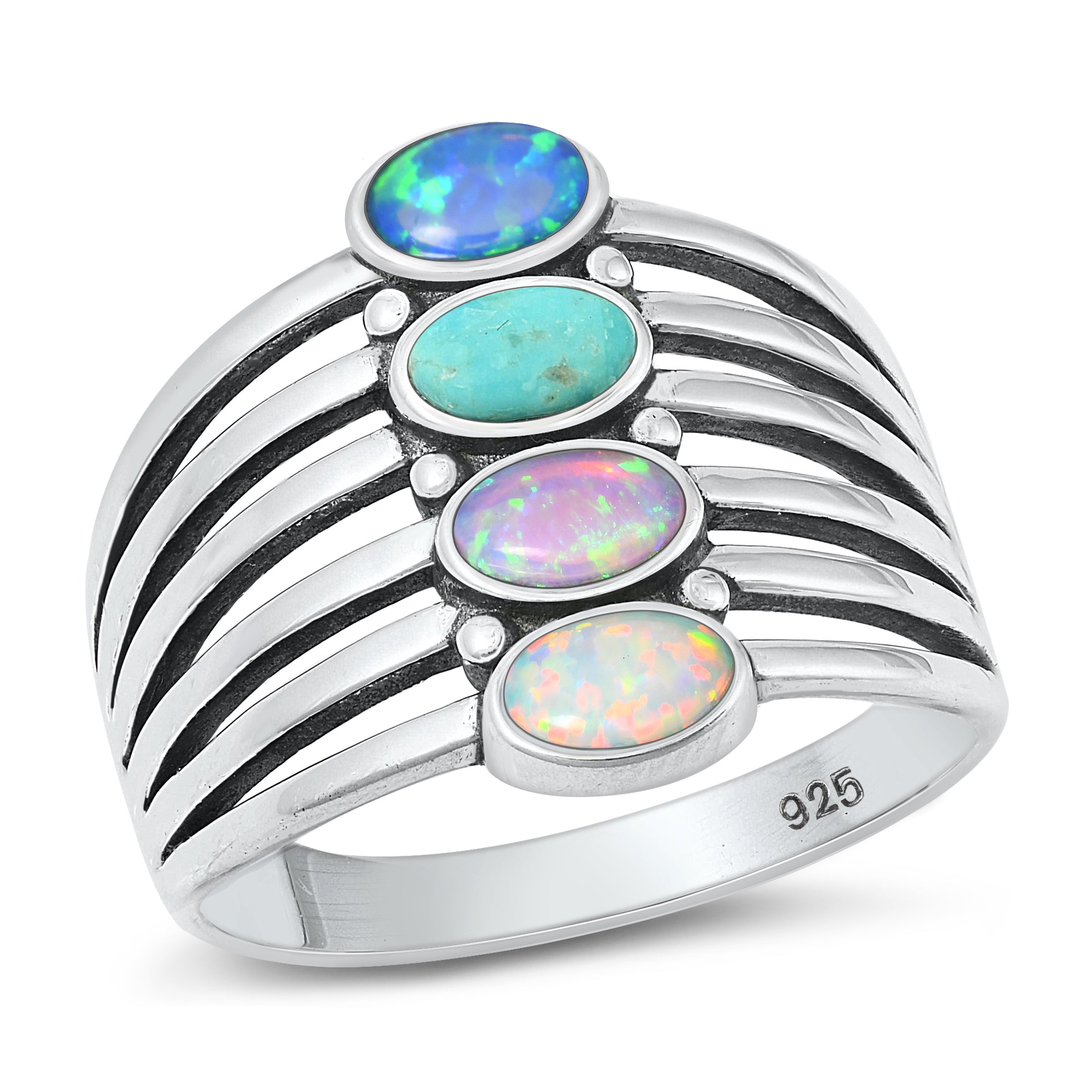 Wholwsale Silver Stone Ring - RS131699-MC-06 – Sidney Imports