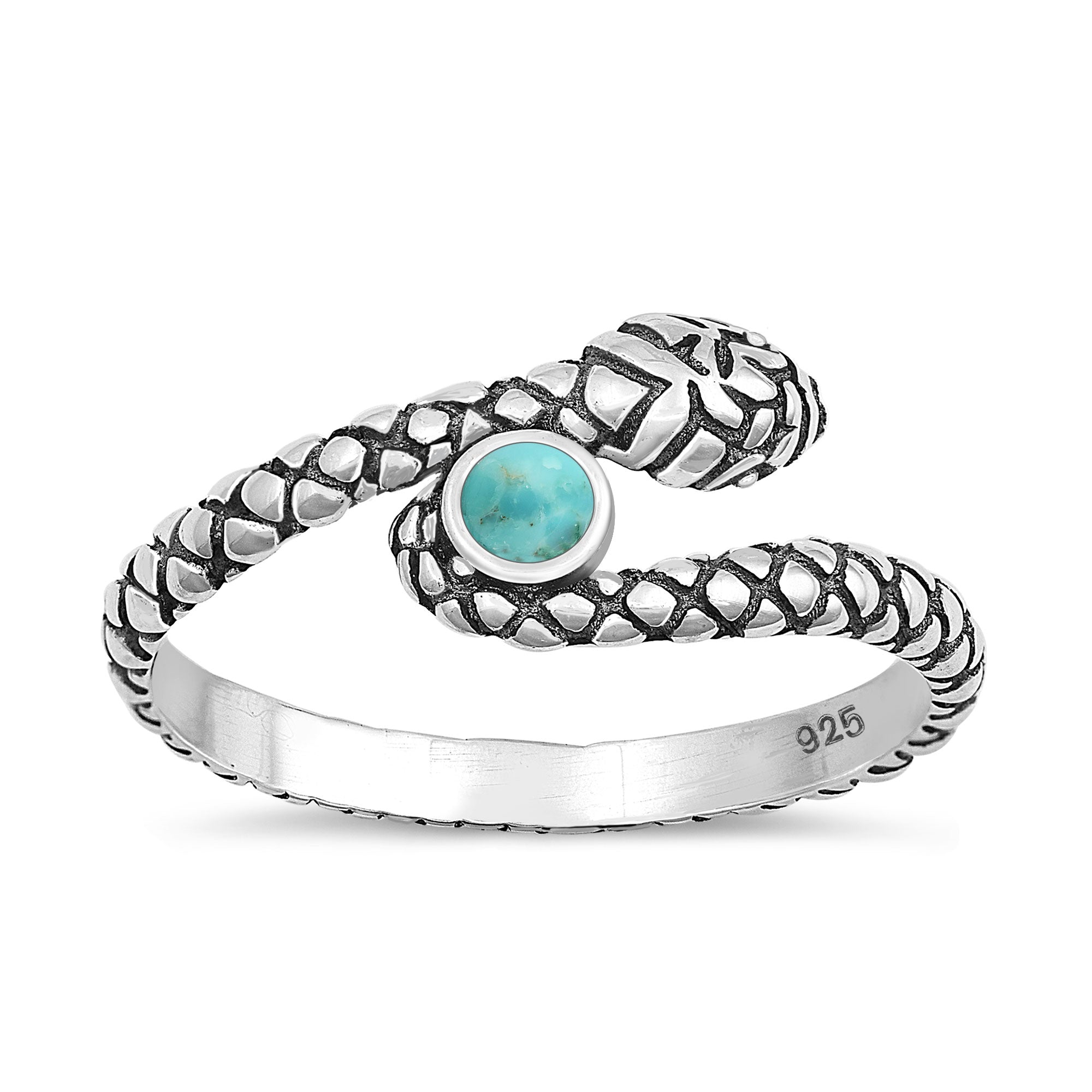 Wholesale Silver Ring - Snake - RS131817-TQ – Sidney Imports
