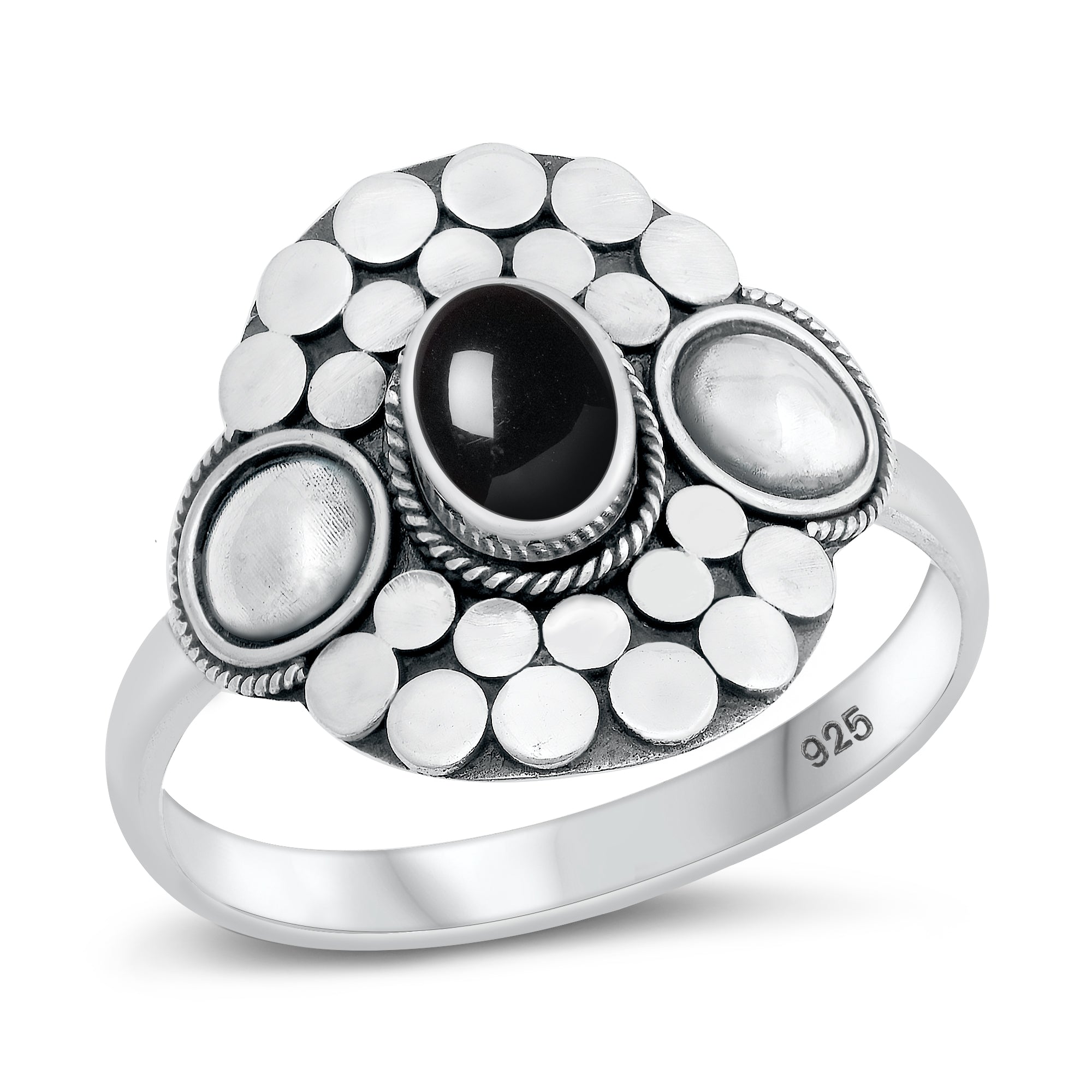 Wholesale Silver Stone Ring - Bali Style - RS131914 – Sidney Imports