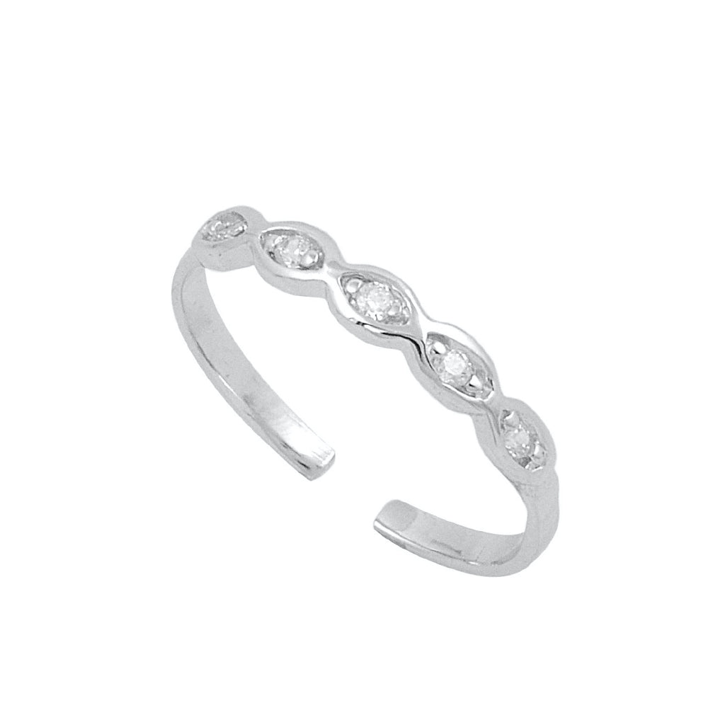 Wholesale Silver CZ Toe Ring - RT160544-CR – Sidney Imports