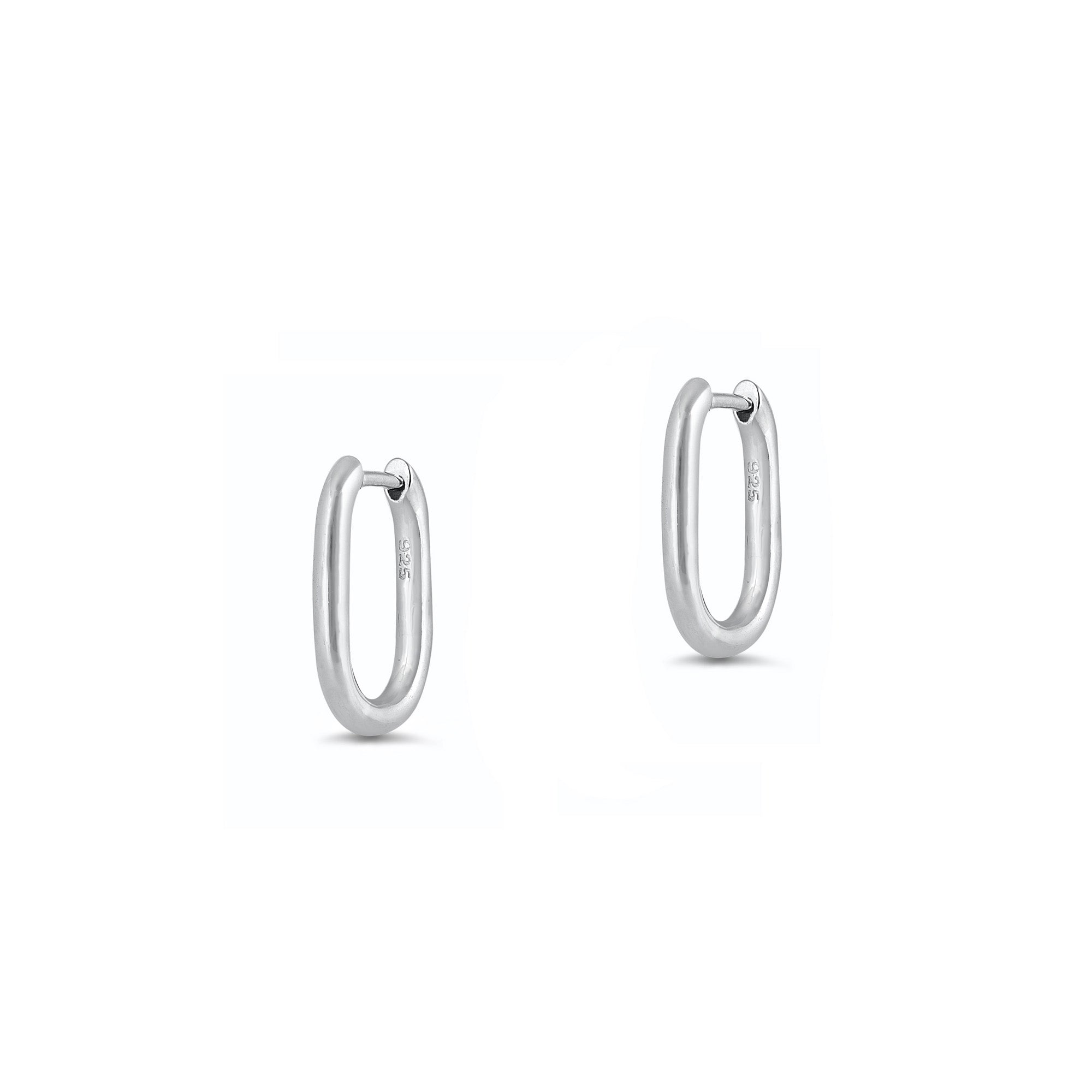 Wholesale Silver Rectangular Hoops(EP441996) – Sidney Imports
